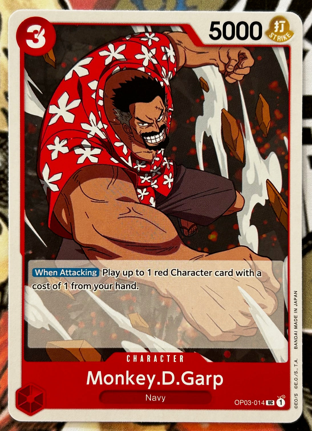 OP03-014 MONKEY.D.GARP One Piece Character Card (Red) English – JaqJnr