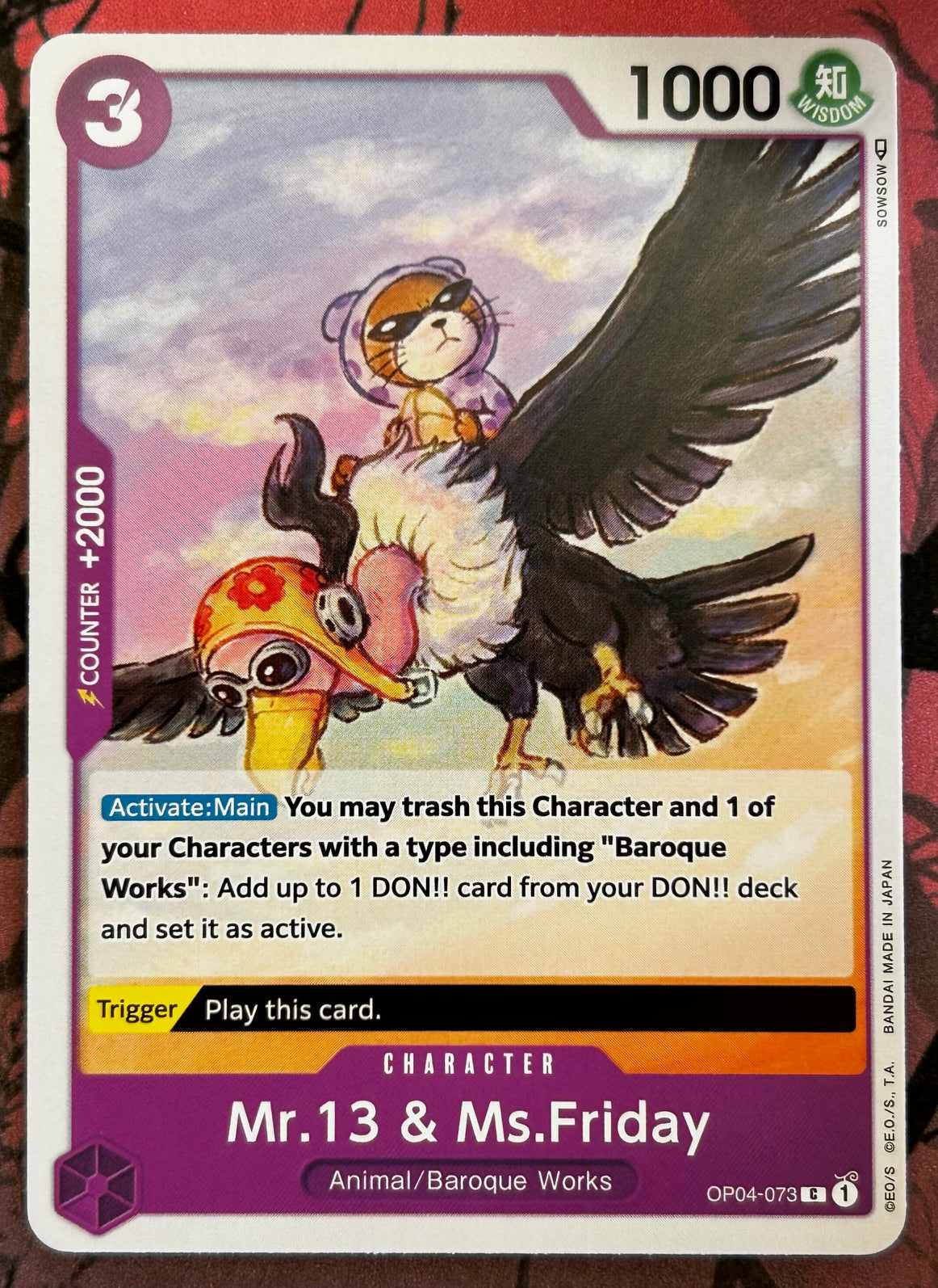 OP04-073 MR.13 & MS.FRIDAY One Piece Character Card (Purple) English – JaqJnr