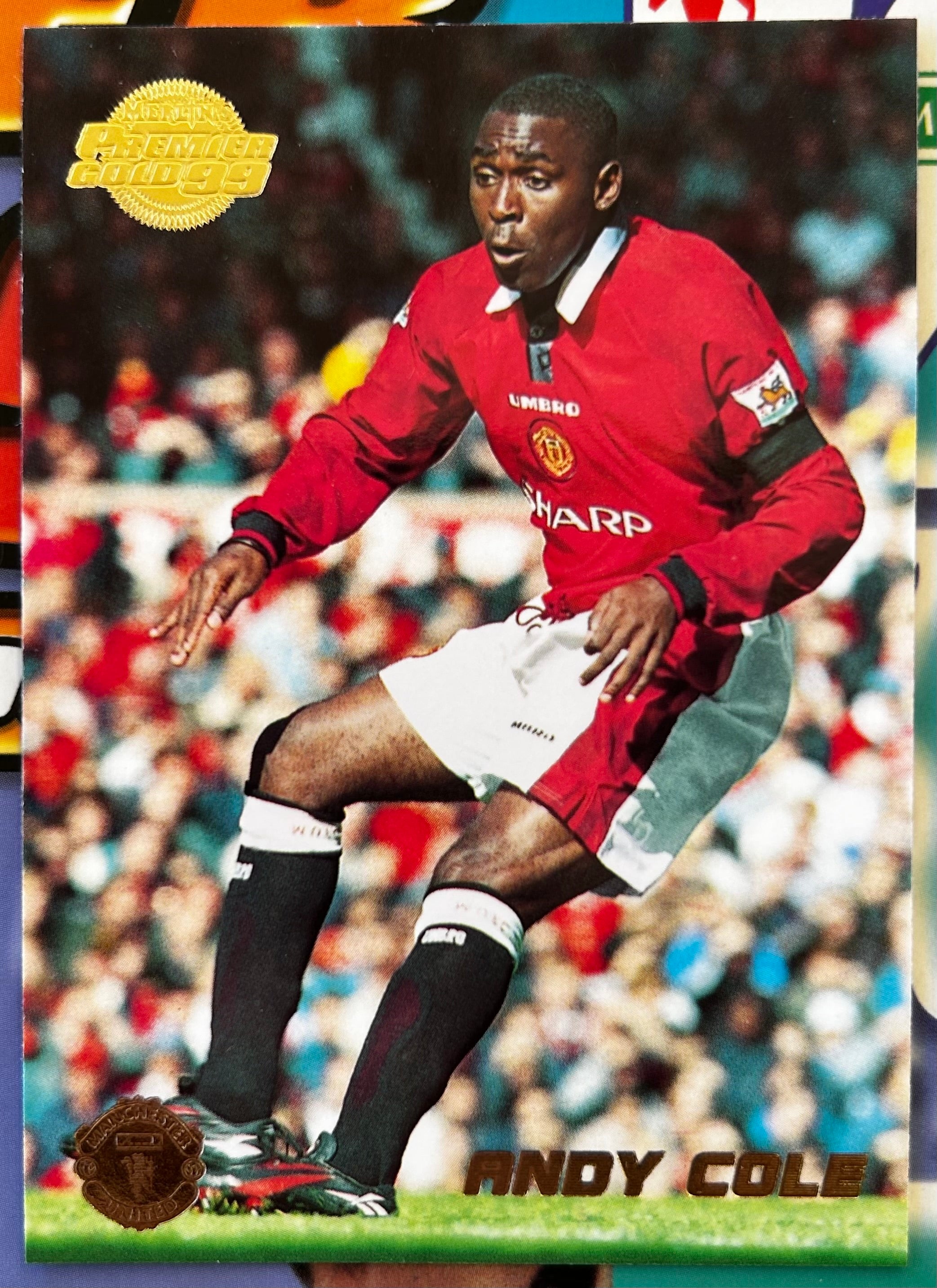 Merlin's Premier Gold 99 Trading Cards - ANDY COLE (MANCHESTER UNITED ...