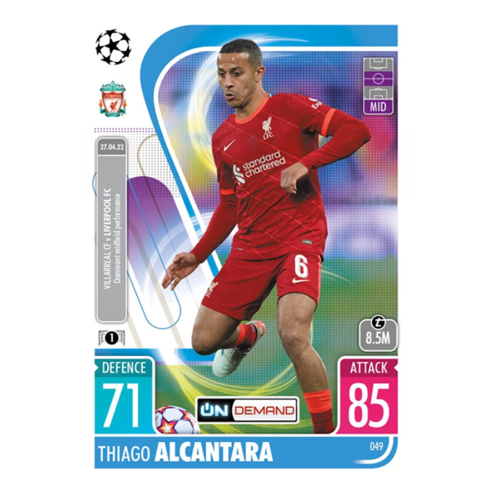 2021-22 Topps Match Attax UEFA On Demand - THIAGO ALCANTARA (LIVERPOOL – JaqJnr