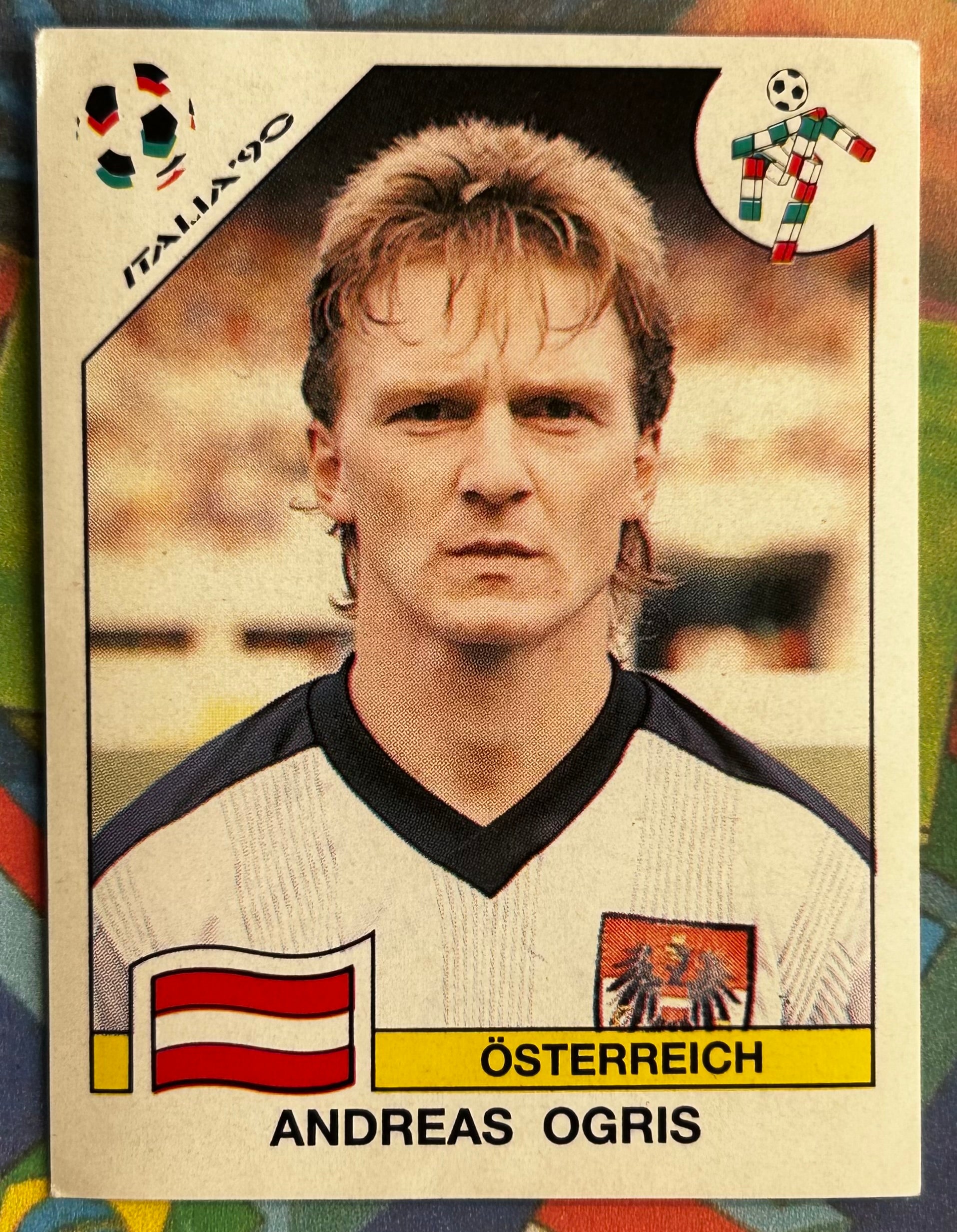Panini FIFA World Cup Italia 90 Sticker - ANDREAS OGRIS (AUSTRIA) #72 ...