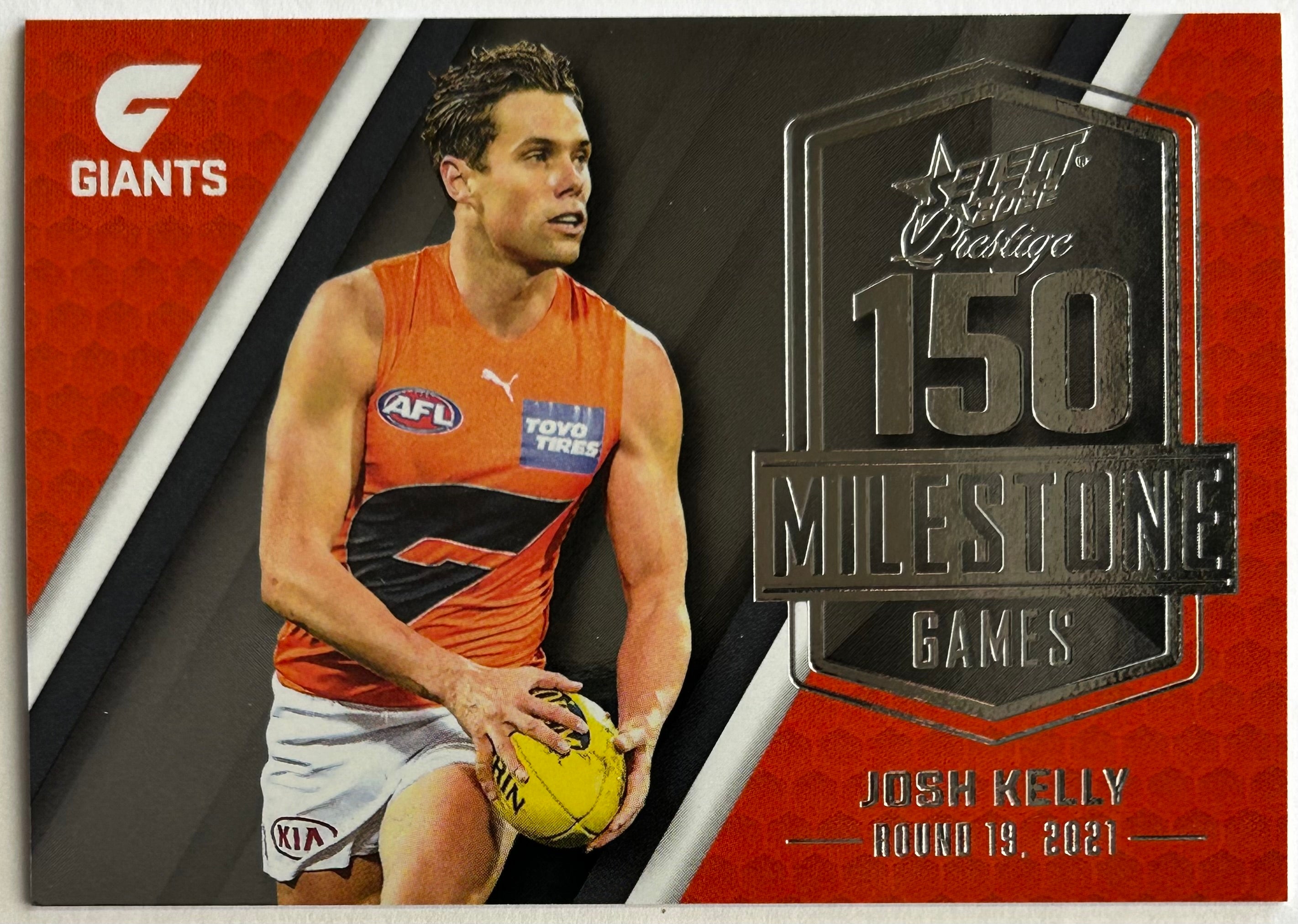 2022 AFL Select Prestige - JOSH KELLY (GWS GIANTS) Milestones MGP39 /1 ...