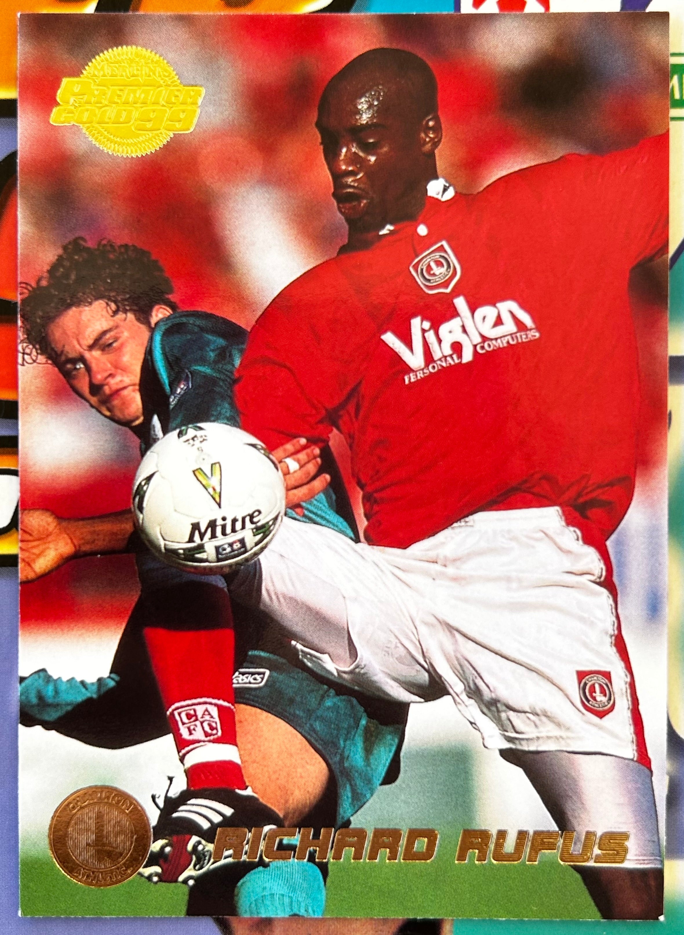 Merlin's Premier Gold 99 Trading Cards - RICHARD RUFUS (CHARLTON ATHLE ...