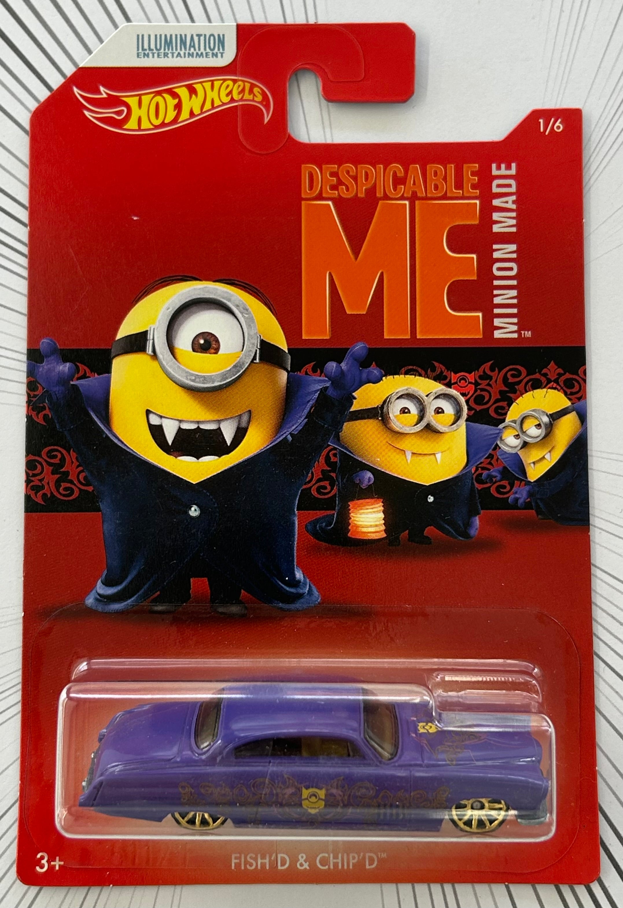 Mattel Hot Wheels Diecast 1:64 - Fish'd & Chip'd 1/6 Despicable Me Min ...