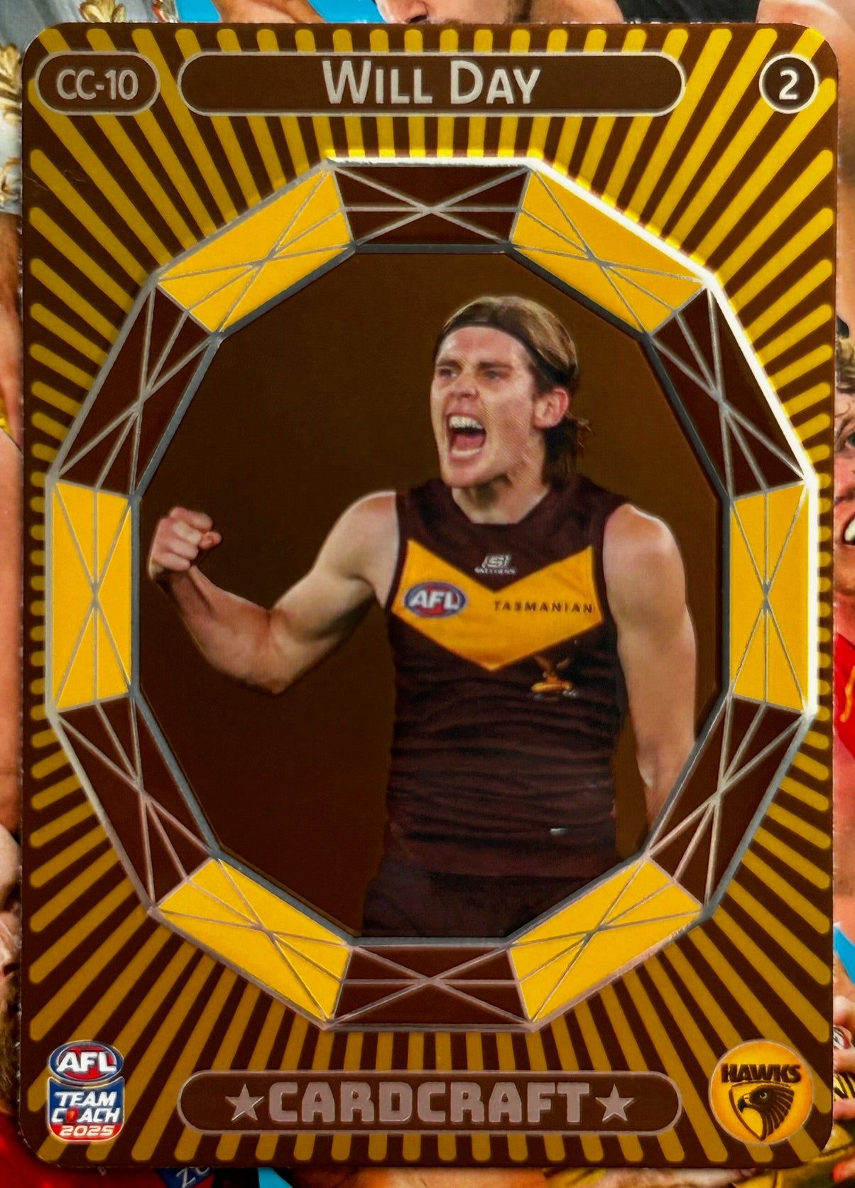 AFL Teamcoach 2025 - WILL DAY (HAWTHORN) Card Craft CC-10 Cheering 1:6 ...