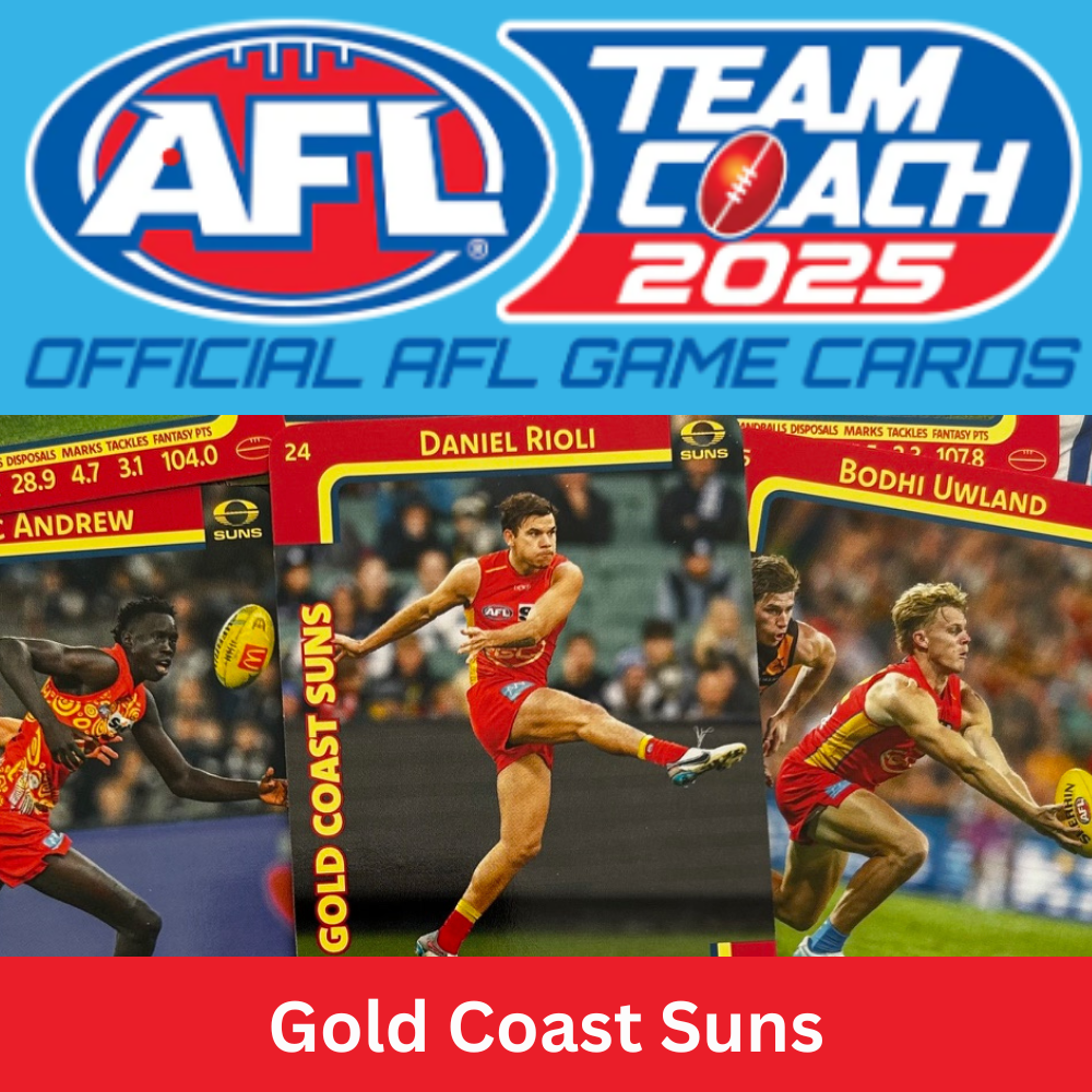 AFL Teamcoach 2025 - GOLD COAST SUNS Common Cards (#23 - #188) BUY 4 G ...