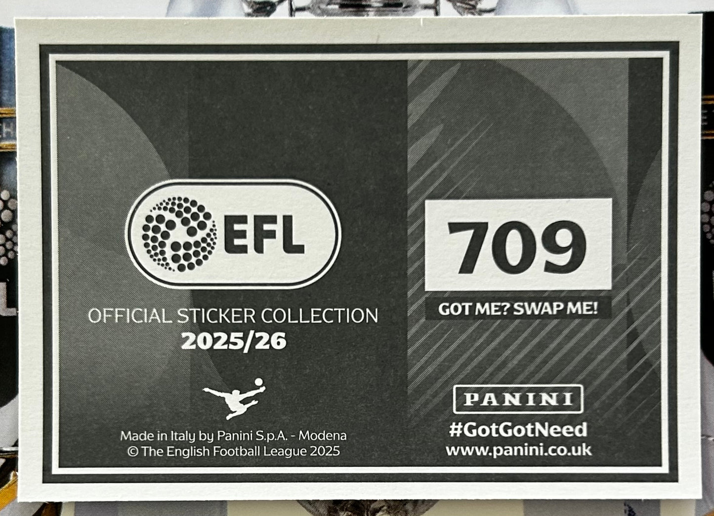 Panini EFL 2025-26 Sticker Collection - CLUB CREST (BROMLEY FC) #709 ...