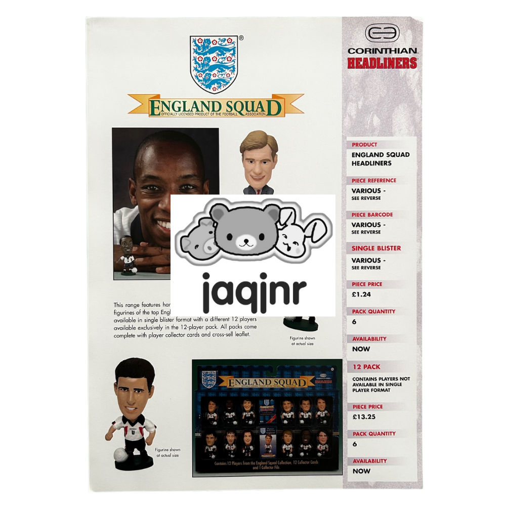 Corinthian England Squad Headliners Launch Flyer (1998) – JaqJnr