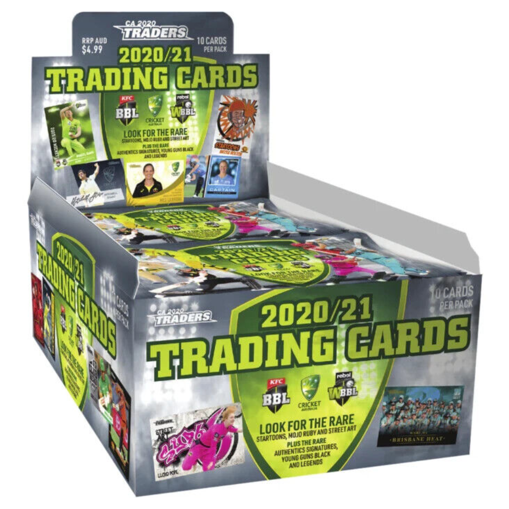 Cricket 2020-21 Traders Cards - Box of 24 Packs – JaqJnr