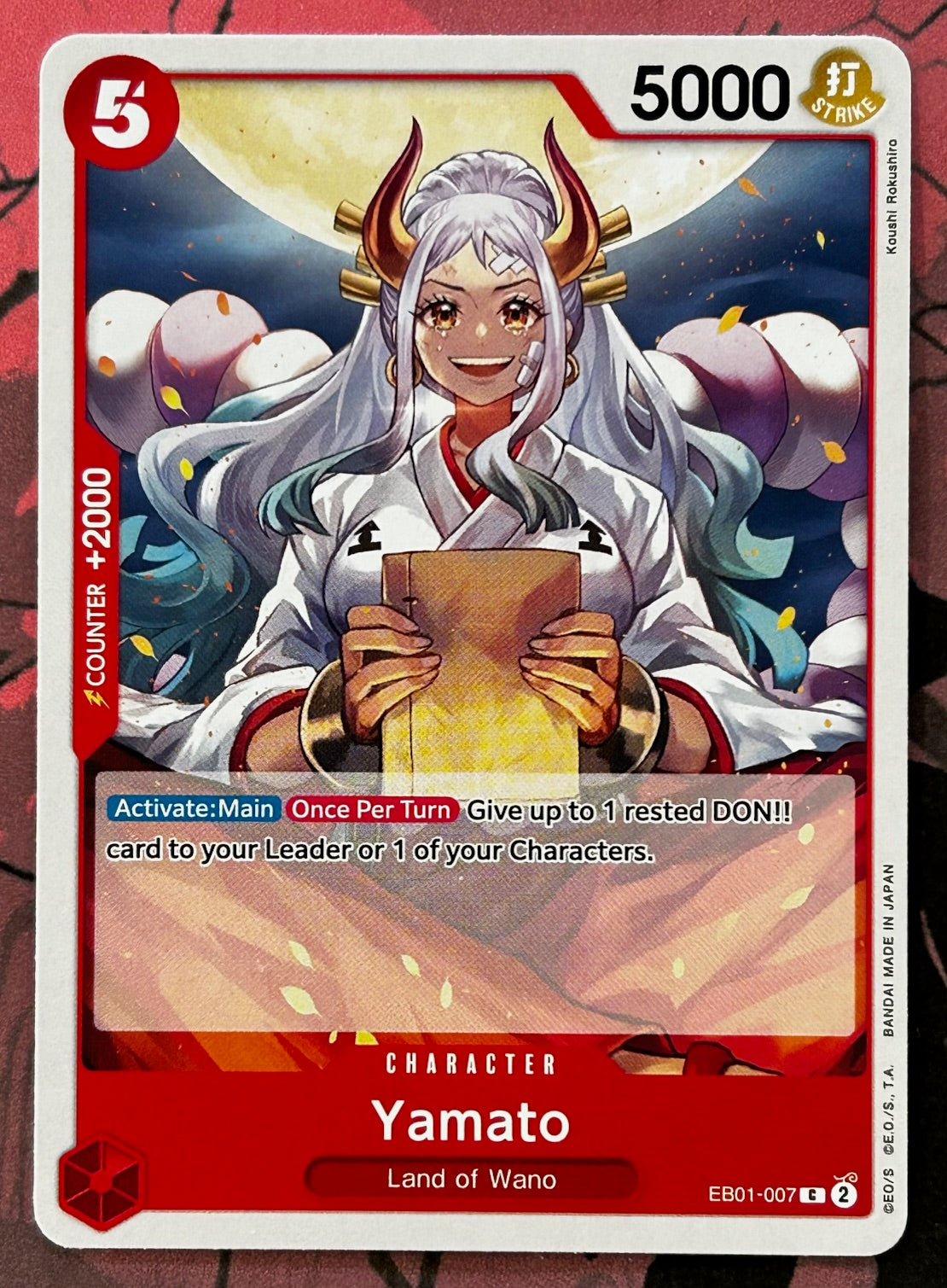 EB01-007 YAMATO One Piece Character Card (Red) English – JaqJnr