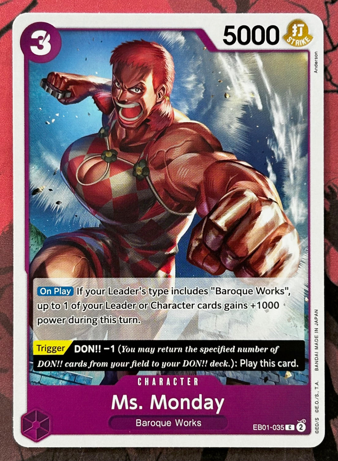 EB01-035 MS.MONDAY One Piece Character Card (Purple) English – JaqJnr