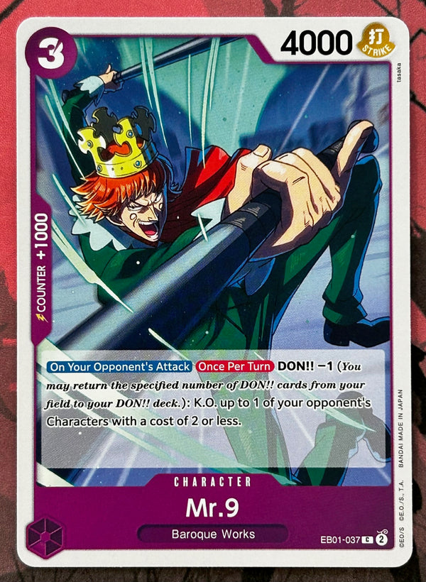 EB01-037 MR.9 One Piece Character Card (Purple) English – JaqJnr