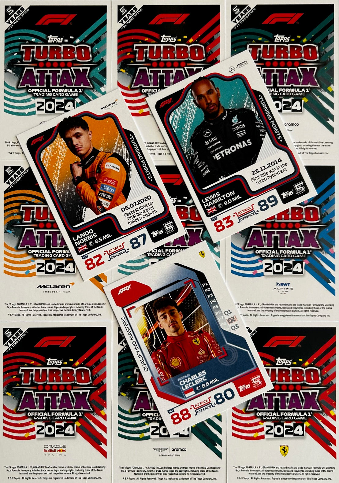 Topps F1 Turbo Attax 2024 - Single QUALIFYING MASTERS & TURNING POINTS ...