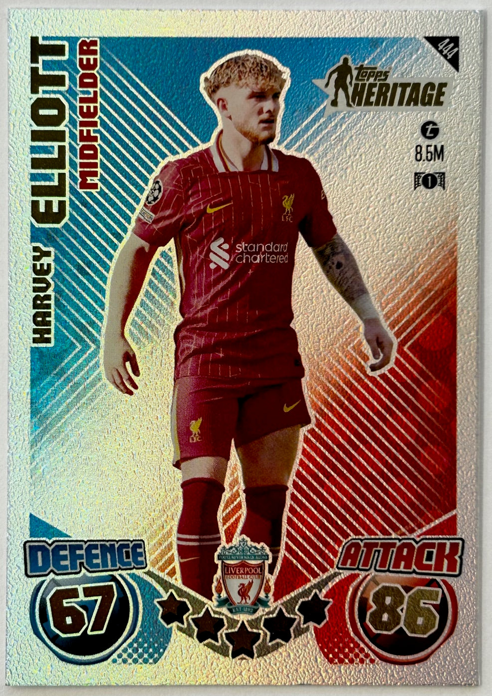 Topps 2024-25 Match Attax UEFA - HARVEY ELLIOTT (LIVERPOOL) Heritage ...