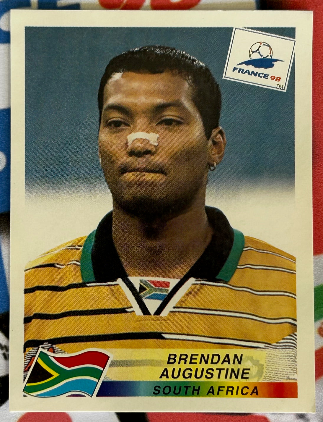 Panini FIFA World Cup France 98 Sticker - BRENDAN AUGUSTINE (SOUTH AFR ...