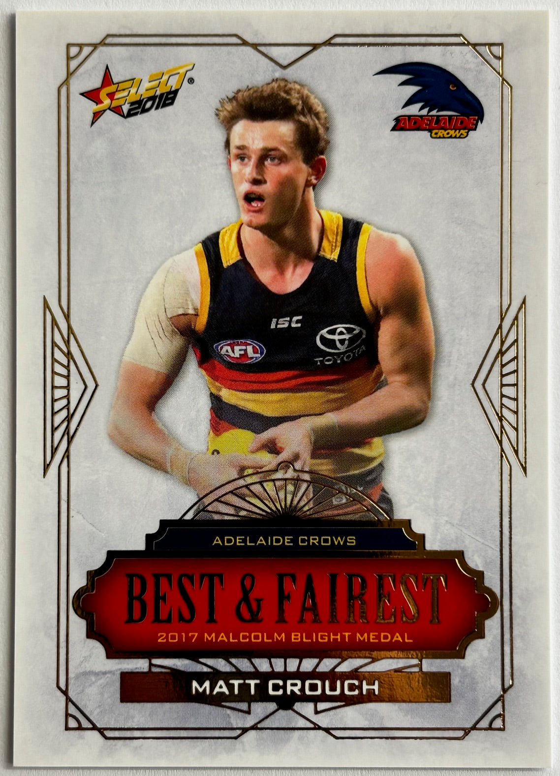 Select AFL 2018 Best & Fairest - MATT CROUCH (ADELAIDE CROWS) 2017 Mal ...