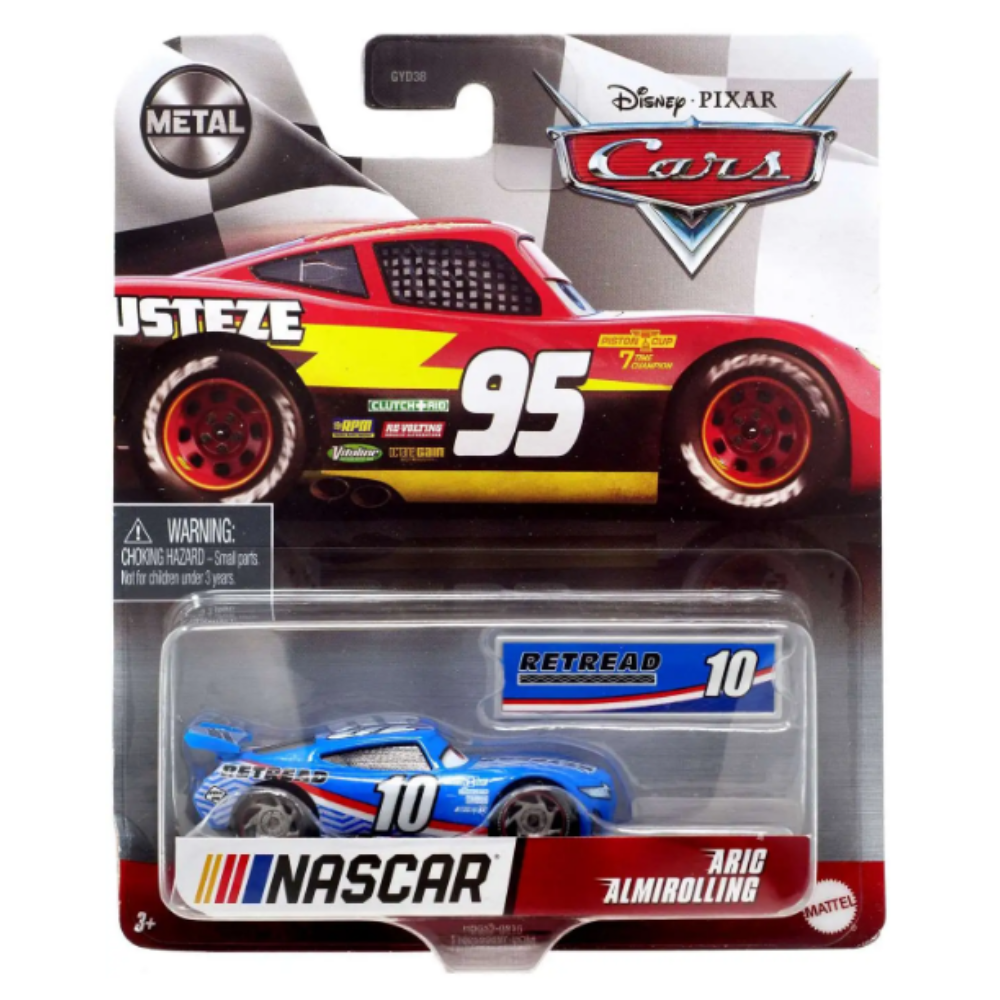 Mattel Disney Cars Metal 1:55 Diecast - ARIC ALMIROLLING Retread 10 NA ...