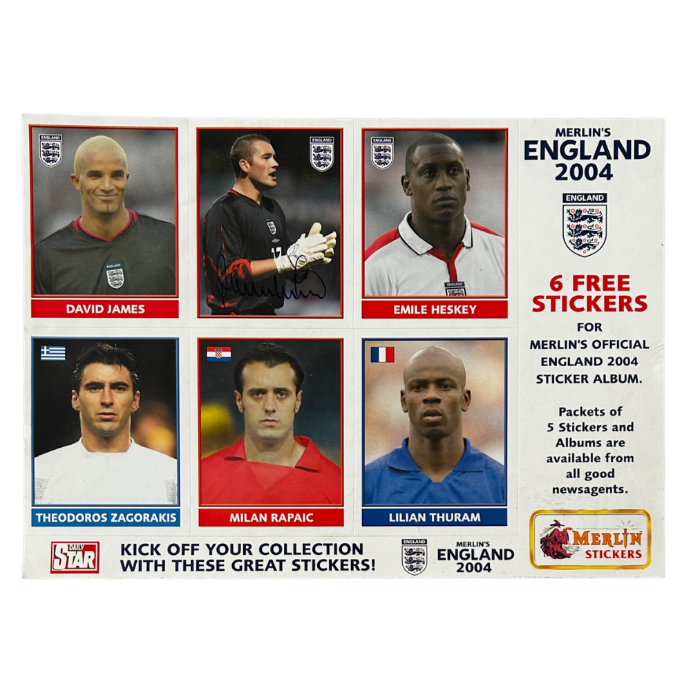 Merlin's Official England 2004 Sticker Collection - STICKER SHEET Dail ...