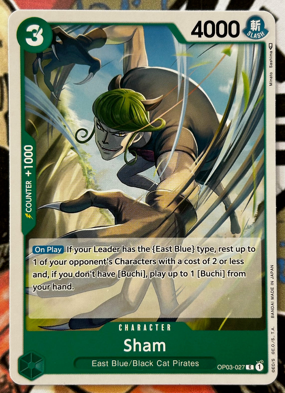 OP03-027 SHAM One Piece Character Card (Green) English – JaqJnr