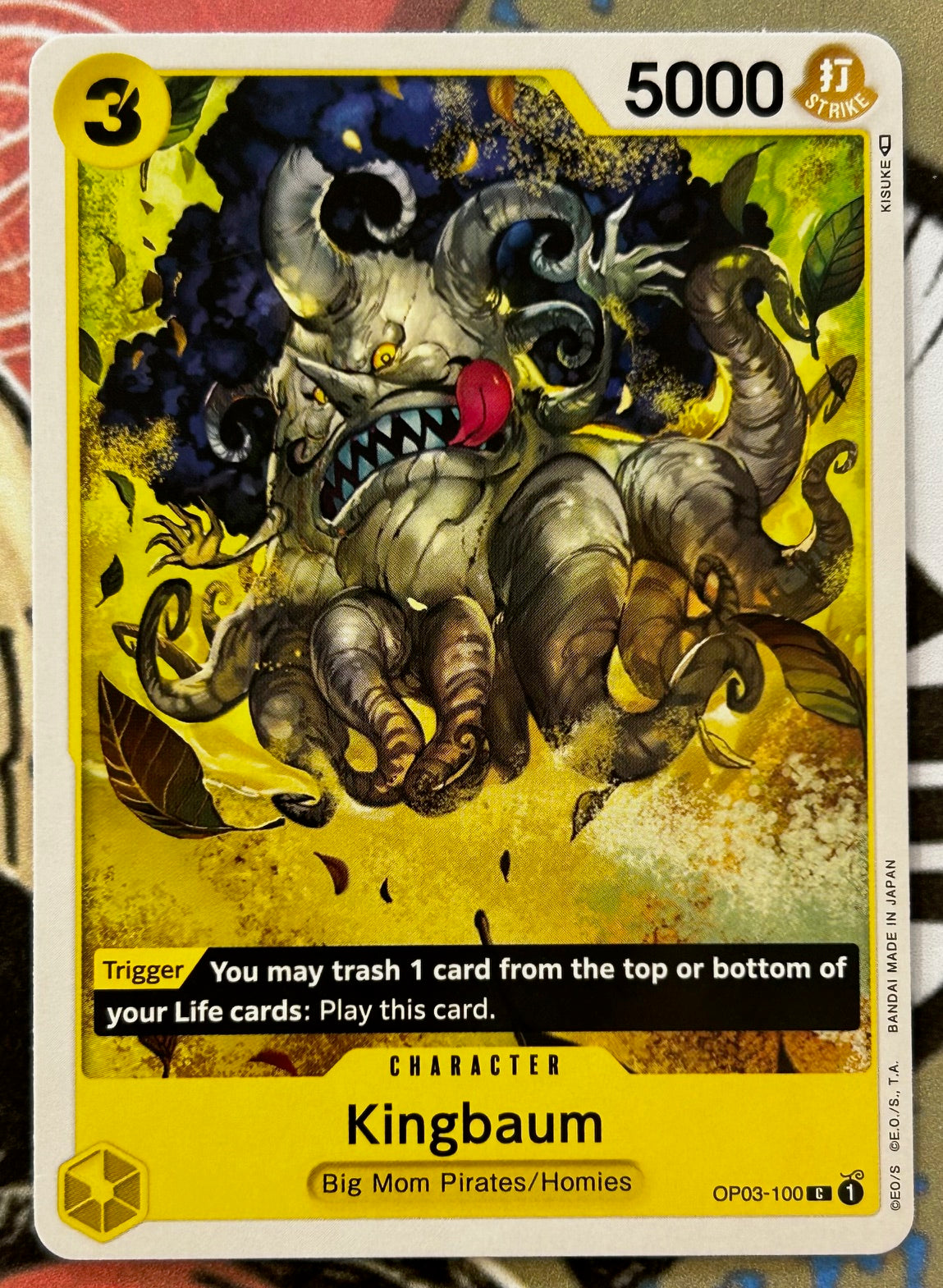 OP03-100 KINGBAUM One Piece Character Card (Yellow) English – JaqJnr