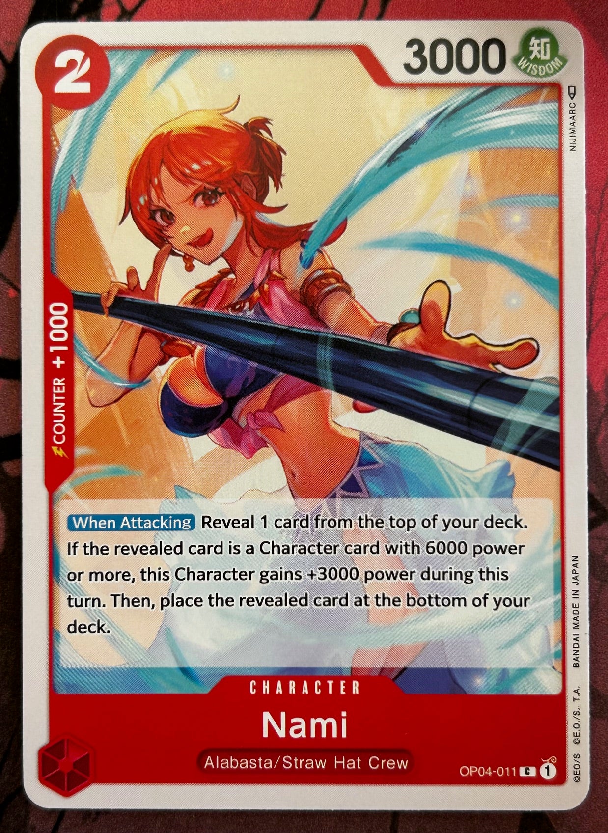 OP04-011 NAMI One Piece Character Card (Red) English – JaqJnr