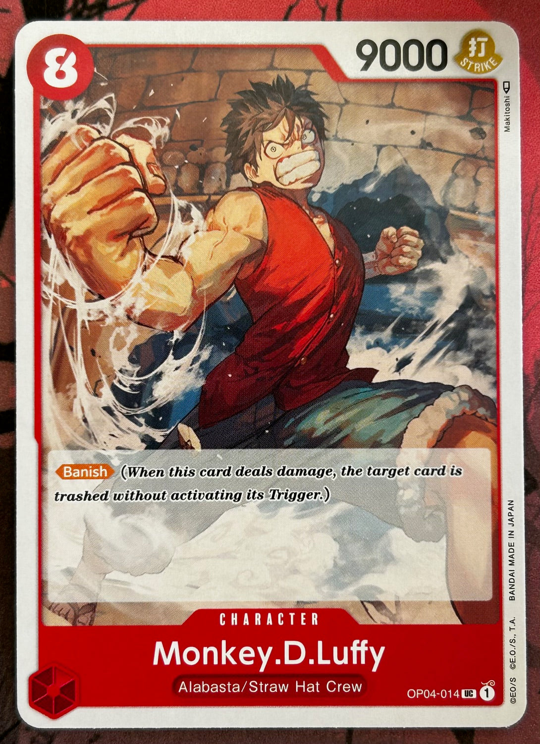 OP04-014 MONKEY.D.LUFFY One Piece Character Card (Red) English – JaqJnr