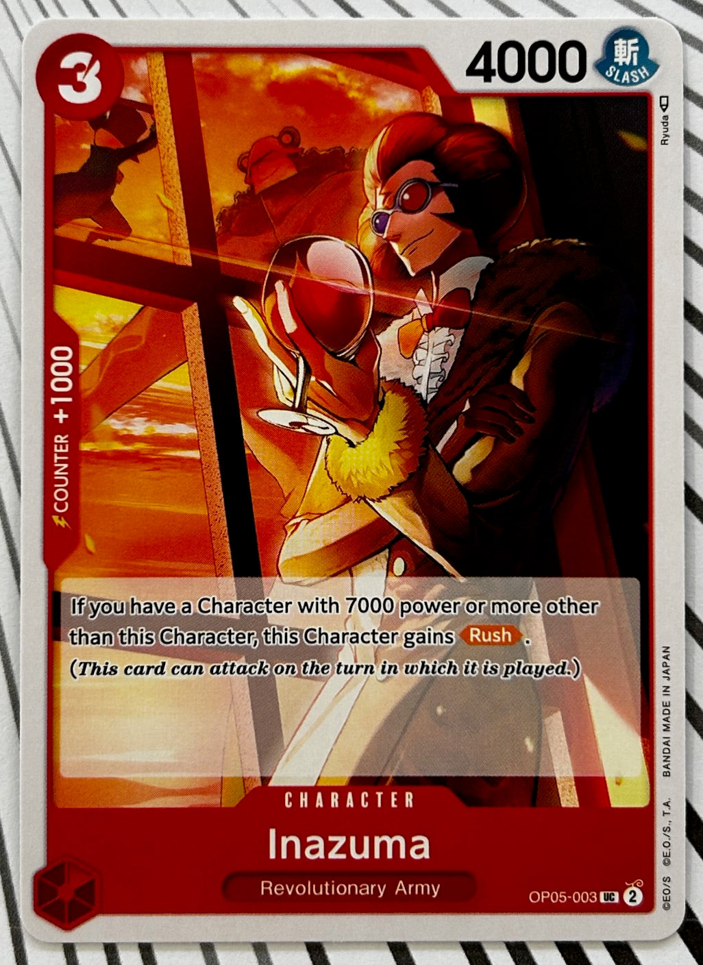 OP05-003 INAZUMA One Piece Character Card (Red) English – JaqJnr