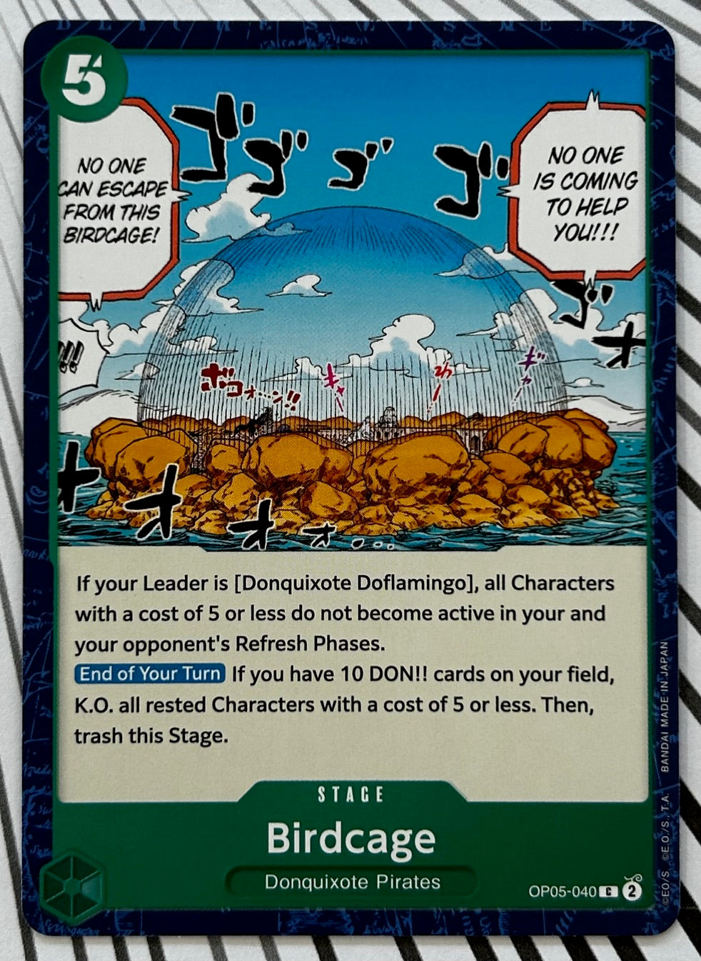 OP05-040 BIRDCAGE One Piece Stage Card (Green) English – JaqJnr