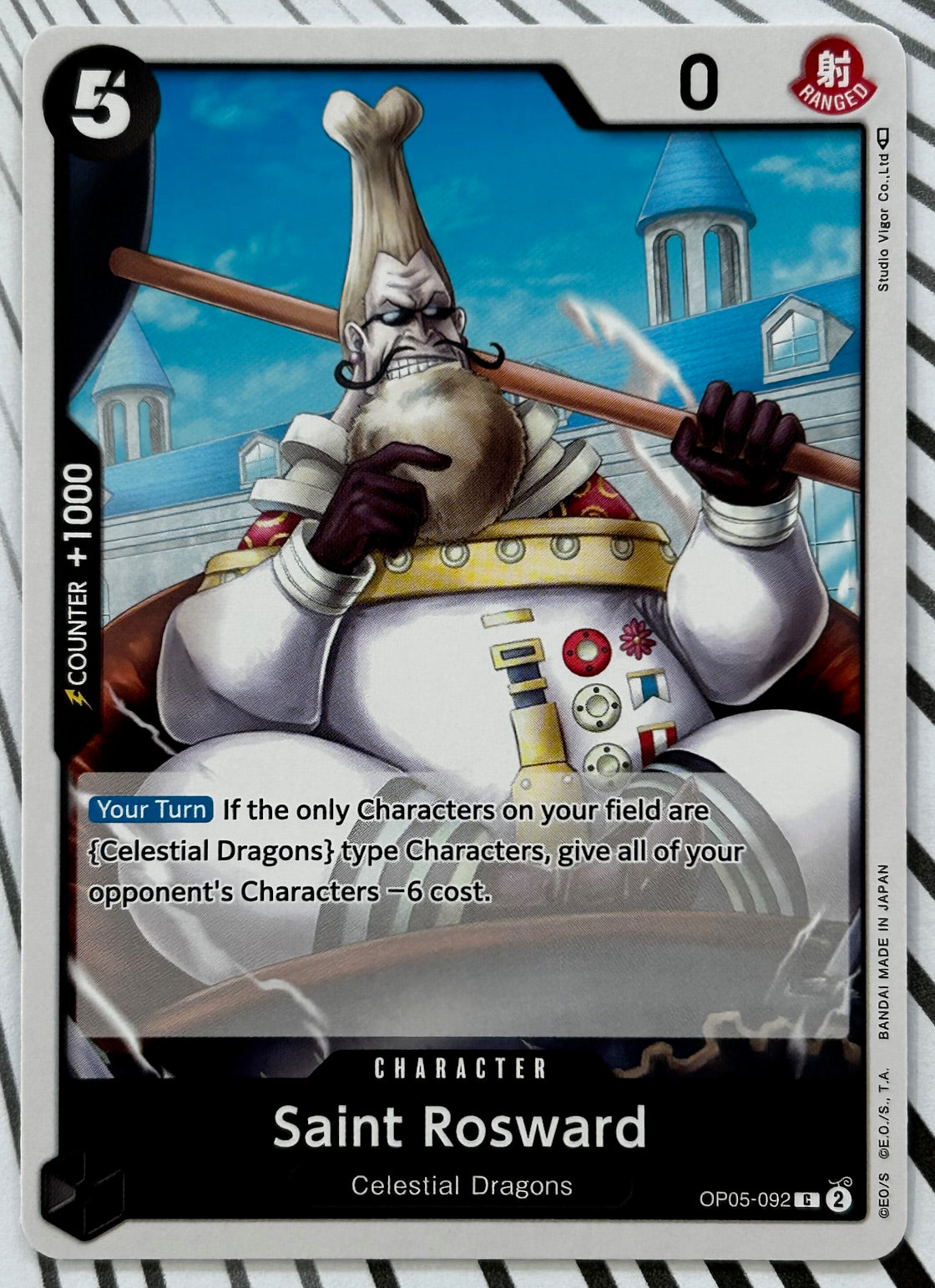 OP05-092 SAINT ROSWARD One Piece Character Card (Black) English – JaqJnr