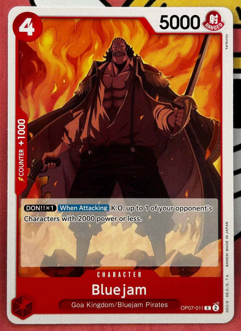 OP07-011 BLUEJAM One Piece Character Card (Red) English – JaqJnr