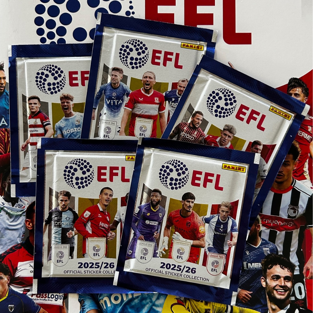 Panini EFL 2025-26 Sticker Collection - Bundle of 5 Sticker Packets ...