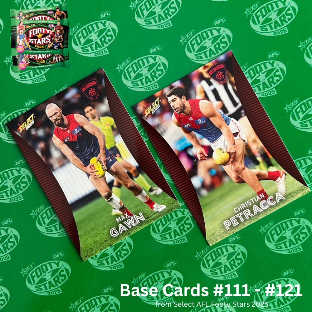 Select AFL 2025 Footy Stars - MELBOURNE Base Cards (#111 - #121) BUY 4 ...