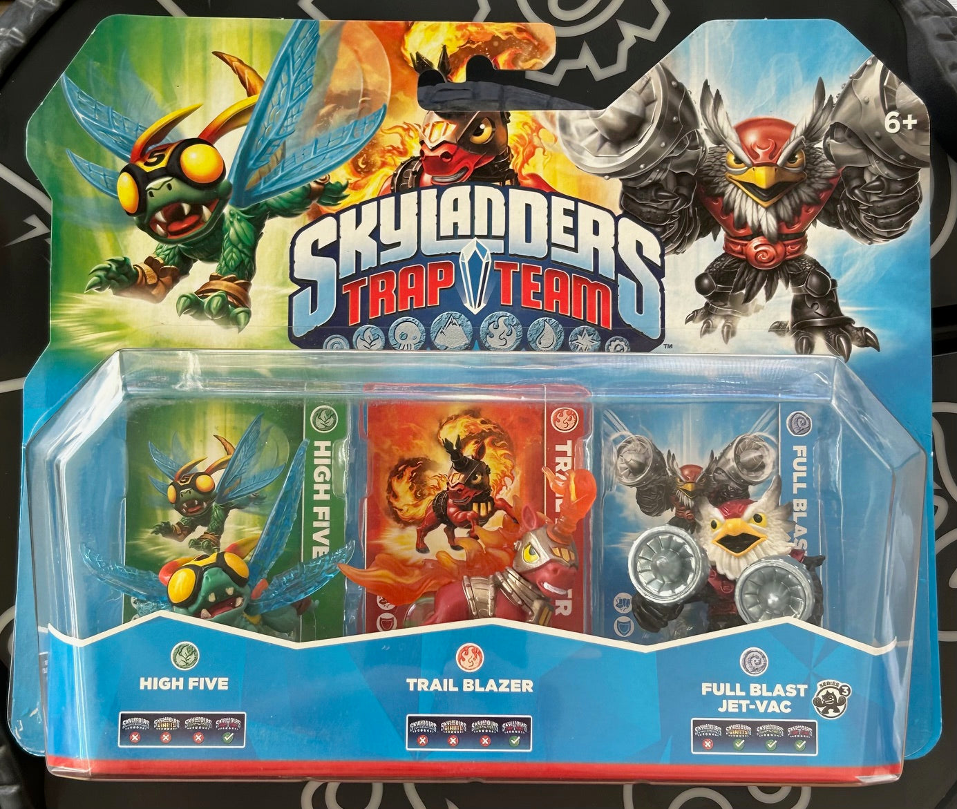 Skylanders Trap Team - HIGH FIVE, TRAIL BLAZER, FULL BLAST JET-VAC (20 ...