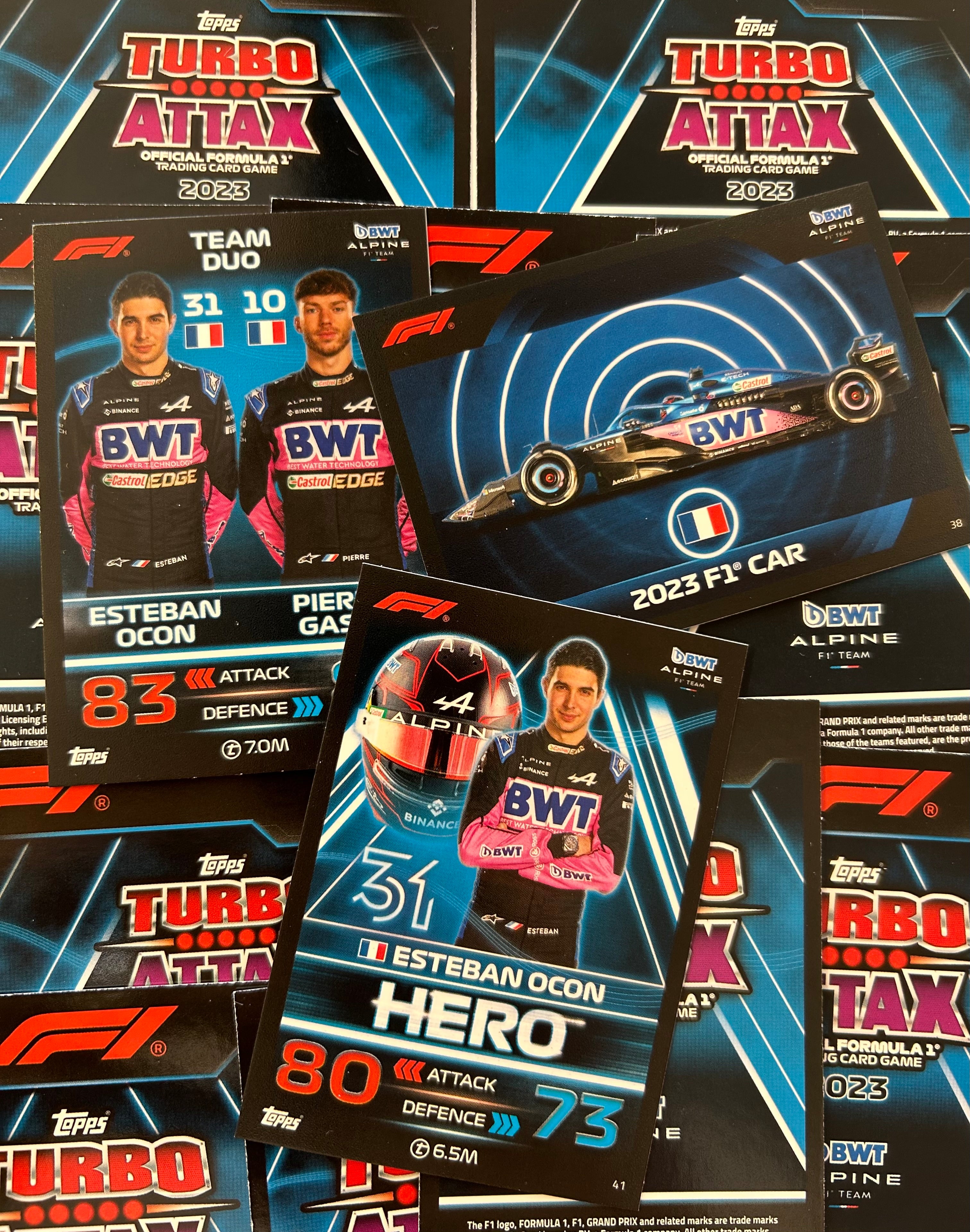 Topps F1 Turbo Attax 2023 - Single BWT ALPINE Cards (#37 - #45) – JaqJnr