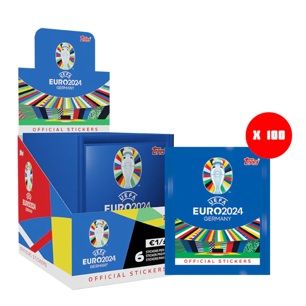 Topps UEFA EURO 2024 Sticker Collection - Box of 100 Sticker Packets ...